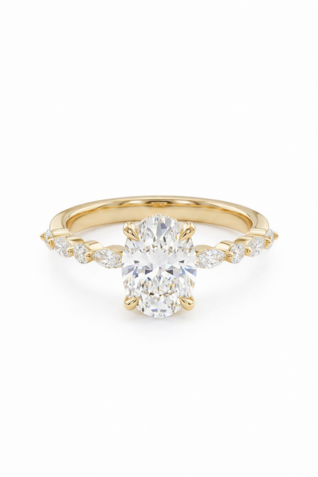 The Olive | Marquise Vine & Oval Ring